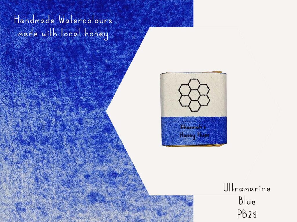 Ultramarine Blue, PB29 – Handmade Watercolours by Khannah's Honey Hues