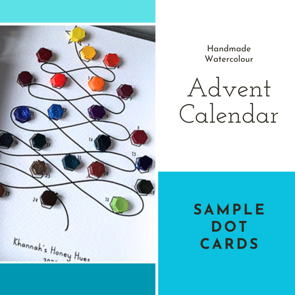 Handmade Watercolour Advent Calendar Sample Dot Cards – Handmade ...